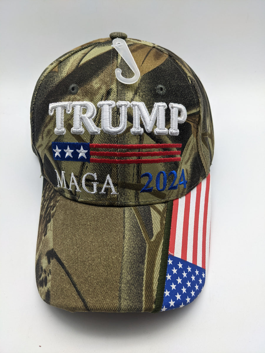 Trump 2024 Embroidered Hat - MAGA - Flag Bill – Discount Flags