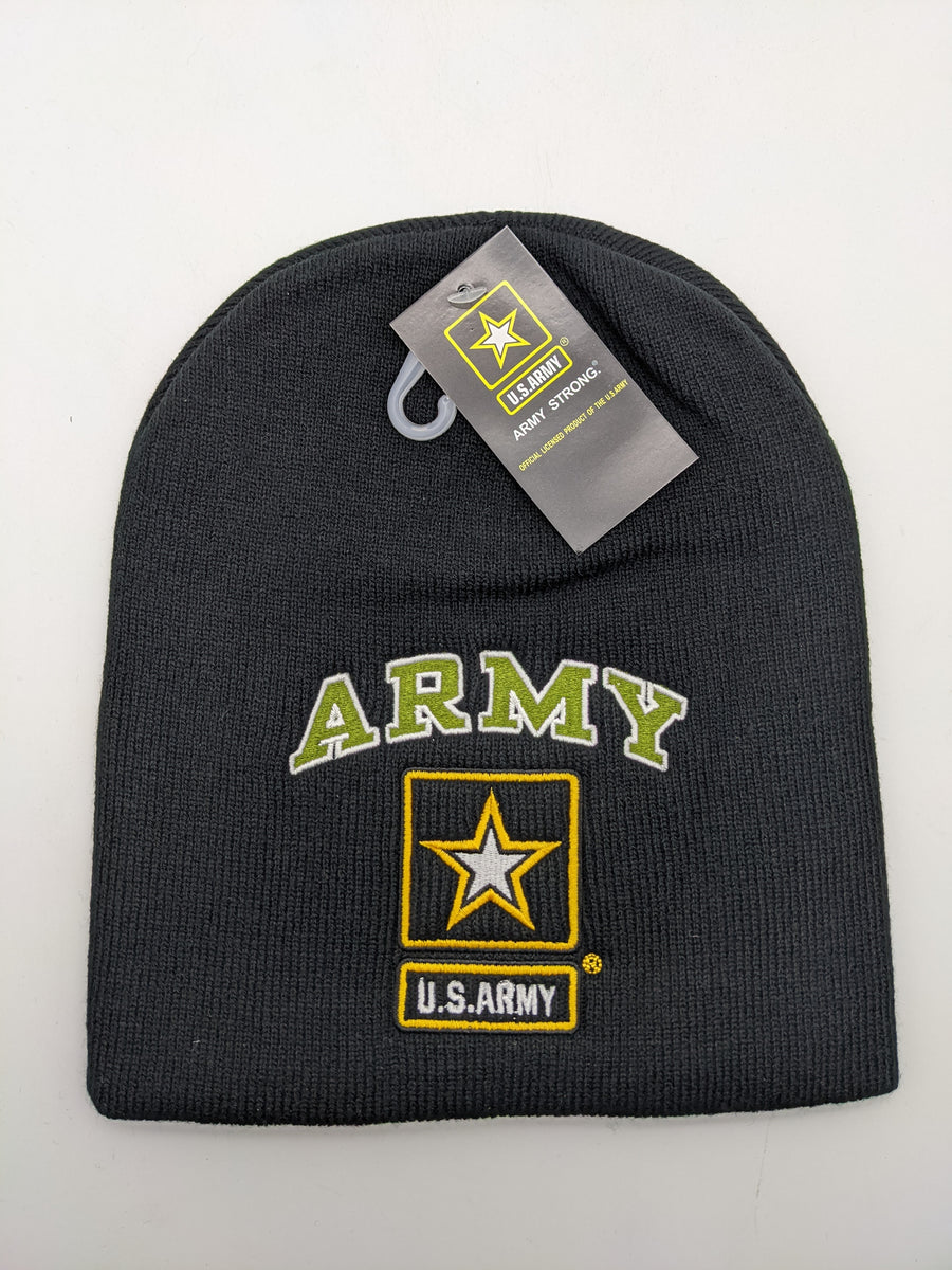 Licensed United States Army Beanie Hat Cap - ARMY - Army Star Emblem ...