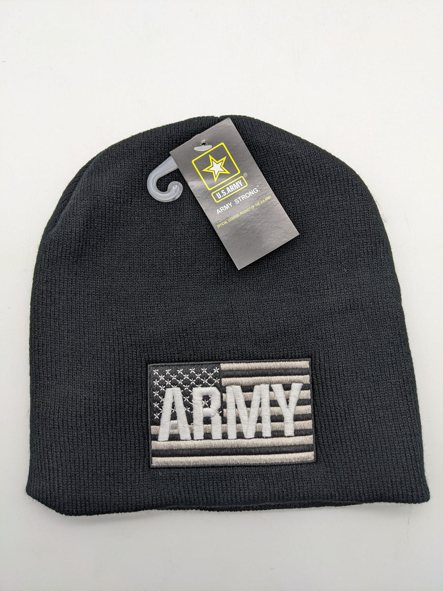 Licensed United States Army Beanie Hat Cap - USA Flag - ARMY – Discount ...